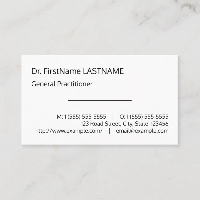 Basic, Minimal Business Card | Zazzle
