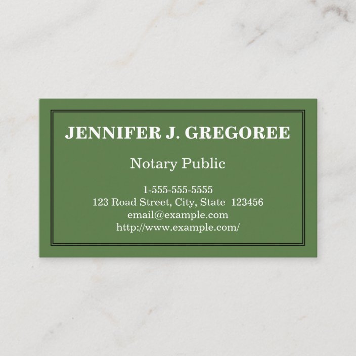 Basic Notary Public Business Card | Zazzle.com