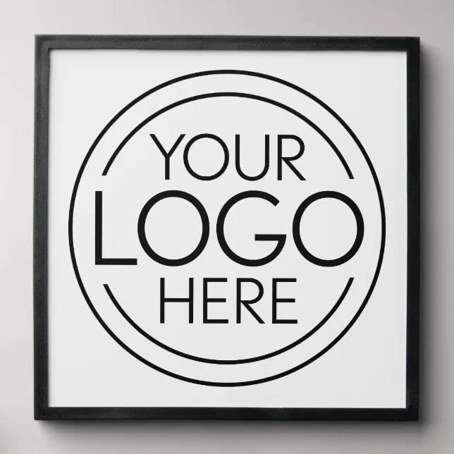 Basic Office Business Logo Peel And Stick Photo Tile | Zazzle
