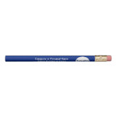 Basic Office Business Logo Text CAN EDIT blue Pencil | Zazzle