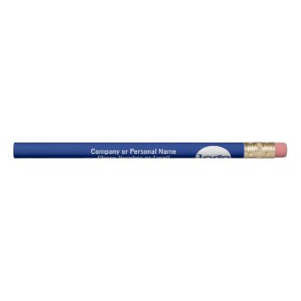 Basic Office Business Logo Text CAN EDIT blue Pencil | Zazzle