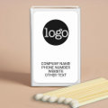 Basic Office Business Logo & Text - White Matchboxes | Zazzle