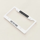 Basic Office or Business Address Label License Plate Frame | Zazzle