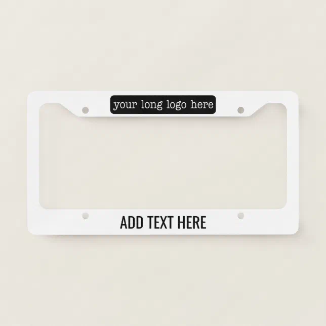Basic Office or Business Address Label License Plate Frame | Zazzle