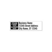 Basic Office or Business Address Label with Logo Pocket Stamp | Zazzle