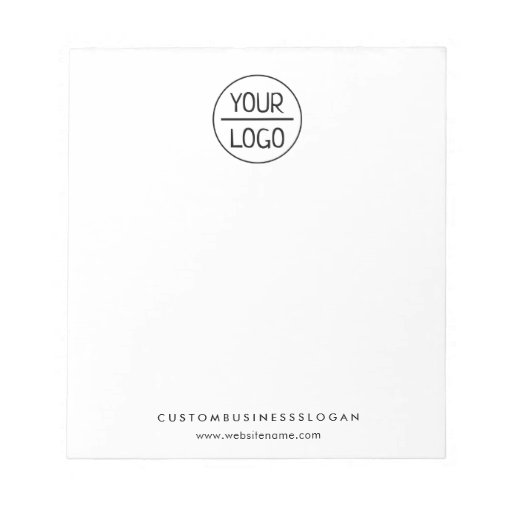 Basic Office Or Business Company Logo Notepad | Zazzle