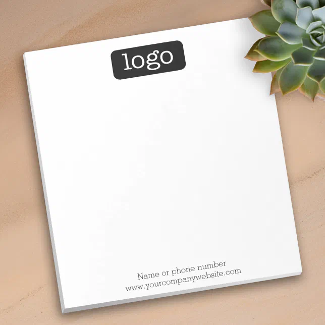 Basic Office or Business Logo or photo Notepad | Zazzle