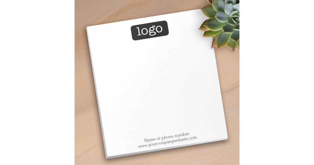 Basic Office or Business Logo or photo Notepad | Zazzle