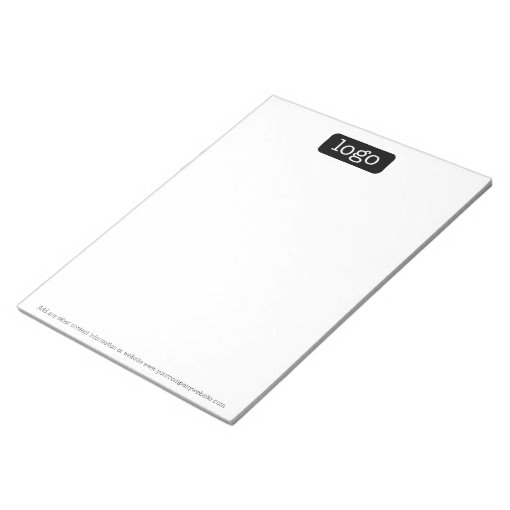 Basic Office or Business Logo or photo Notepad | Zazzle