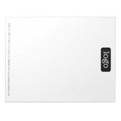 Basic Office or Business Logo or photo Notepad | Zazzle