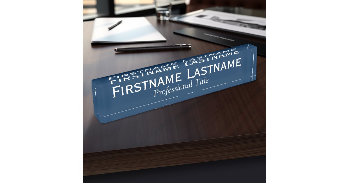 Basic Office Template with Executive Name & Title Name Plate | Zazzle