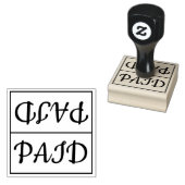 Basic "PAID" Rubber Stamp | Zazzle
