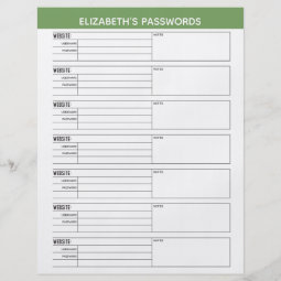 Basic Password Tracker with Username and Notes Fly Flyer | Zazzle