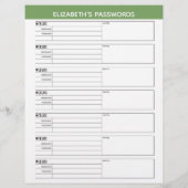 Basic Password Tracker with Username and Notes Fly Flyer | Zazzle