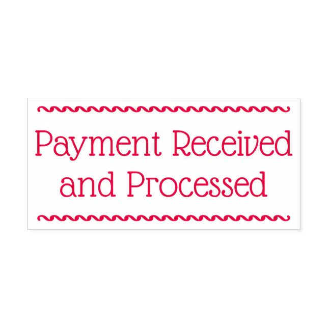 Basic "Payment Received and Processed" Self-inking Stamp | Zazzle