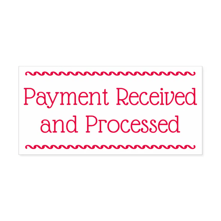 Basic "Payment Received and Processed" Self-inking Stamp | Zazzle