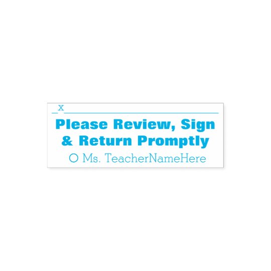 Basic "Please Review, Sign & Return Promptly" Self-inking Stamp ...