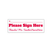 Basic "Please Sign Here" & Custom Name Self-inking Stamp | Zazzle