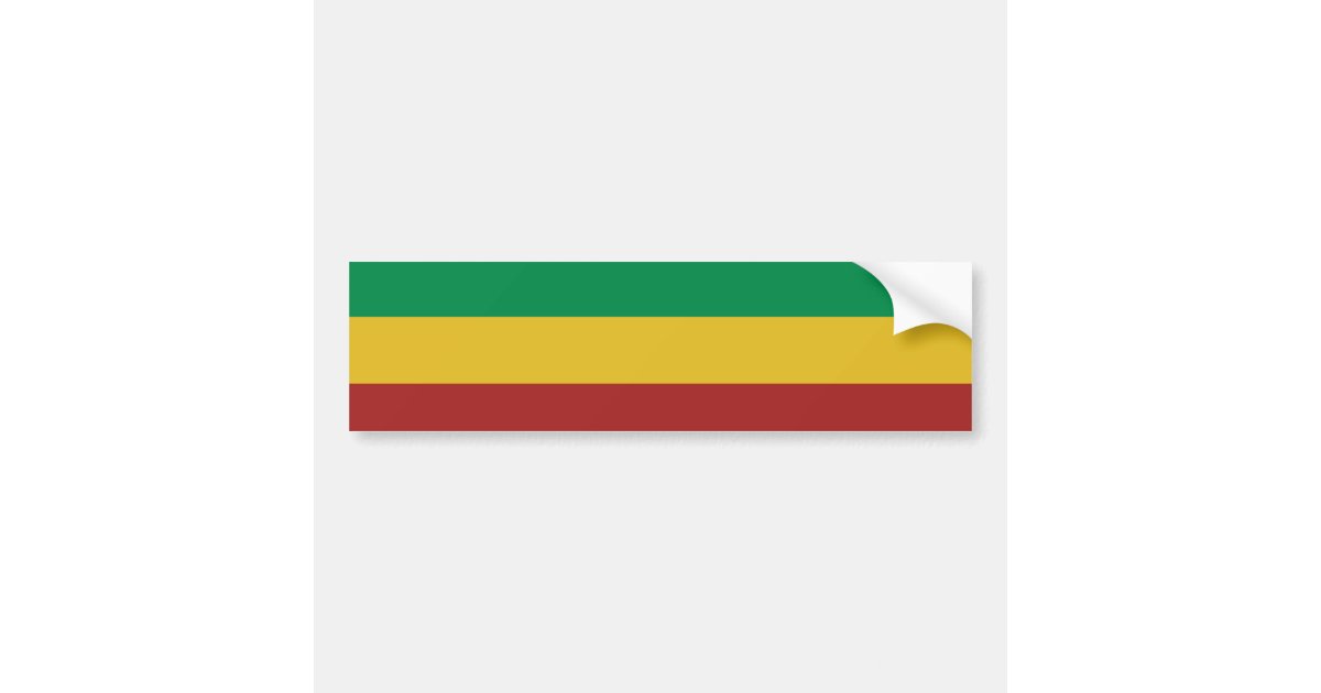 Basic Rasta Stripes Bumper Sticker | Zazzle