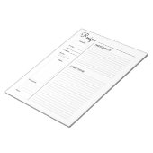 Basic Recipe Pages Notepad | Zazzle