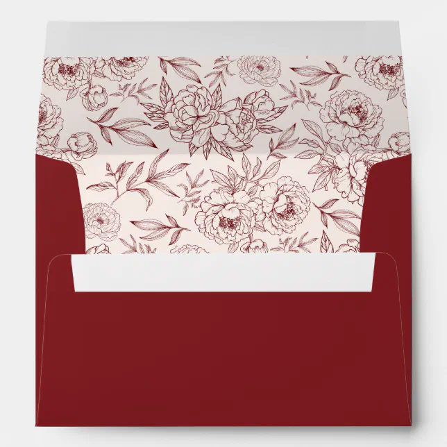 Basic Red Chinese Wedding Invitation Envelope | Zazzle