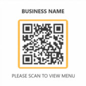 Basic Restaurant QR Code Scan for Menu Sticker | Zazzle
