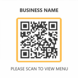 Basic Restaurant QR Code Scan for Menu Sticker | Zazzle