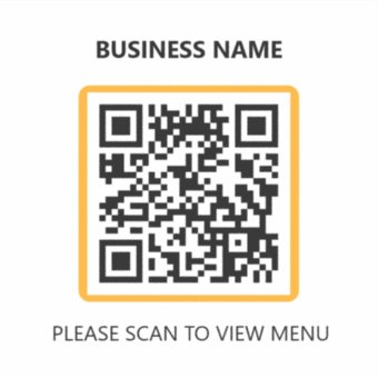 Basic Restaurant QR Code Scan for Menu Sticker | Zazzle