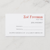 Basic Simple | Black & White & Red | Referral | Zazzle