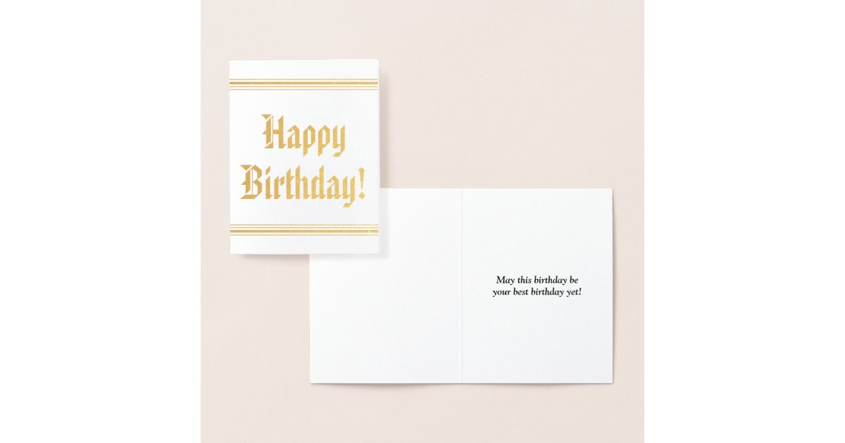 Basic, Simple "Happy Birthday!" Card | Zazzle