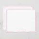Basic Simple Hot Pink Border Stationery Note Card | Zazzle