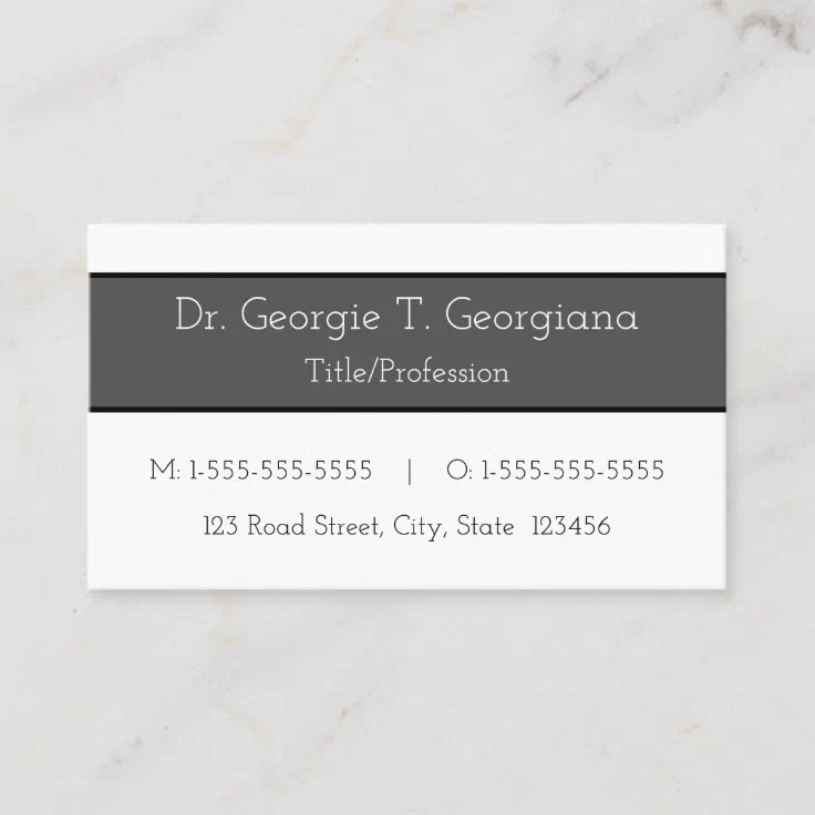 Basic, Simple Professional Business Card | Zazzle