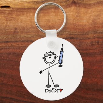 Basic Stick Figure Doctor Keychain | Zazzle