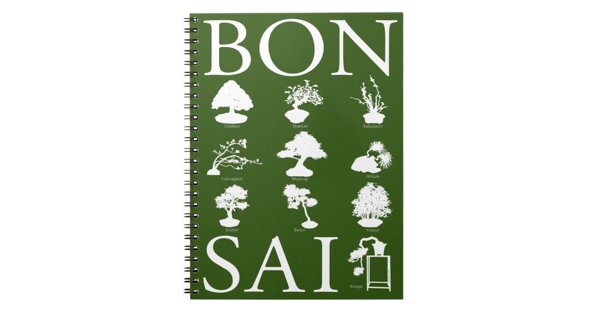 Basic Styles of Bonsai Tree Notebook | Zazzle