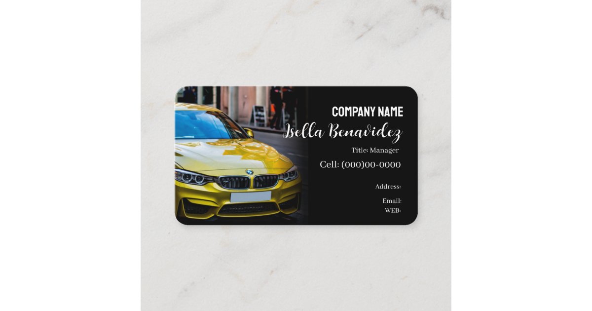 BASIC TEMPLATE BUSINESS CARD car, carsales | Zazzle