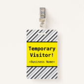 Basic "Temporary Visitor!" Badge | Zazzle