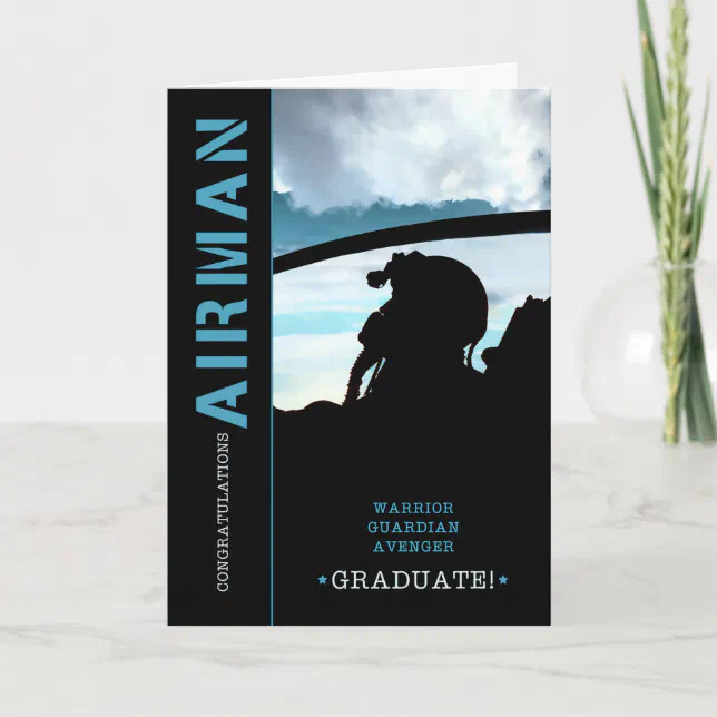 Basic Training Graduation Congratulations Airman Card | Zazzle