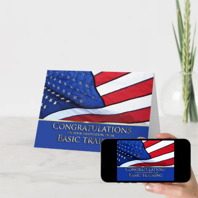 Basic Training Graduation Congratulations- America Card | Zazzle