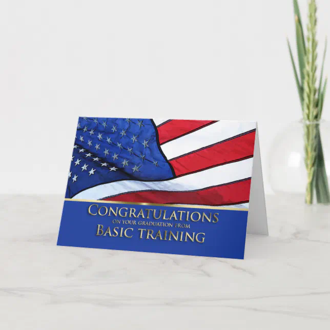 Basic Training Graduation Congratulations- America Card | Zazzle
