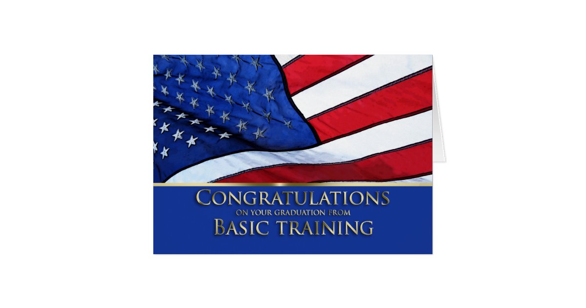 Basic Training Graduation Congratulations- America Card | Zazzle