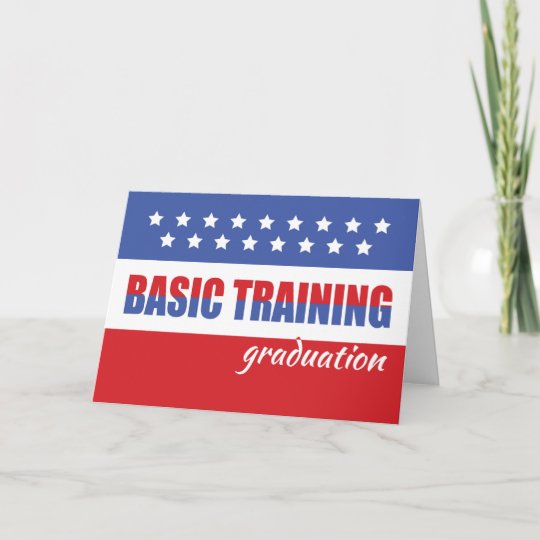 Basic Training Graduation with Stars, Military Card | Zazzle.com