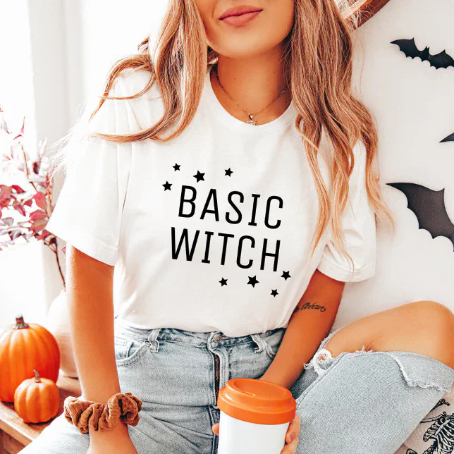 Basic Witch Modern Womens Halloween Tri-Blend Shirt | Zazzle