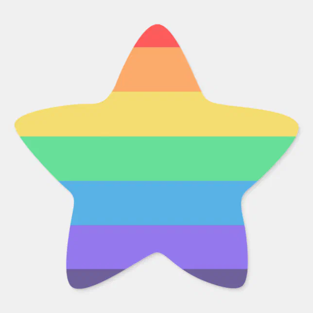Basically Rainbow Star Sticker | Zazzle