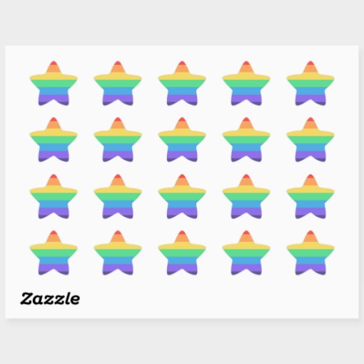 Basically Rainbow Star Sticker | Zazzle