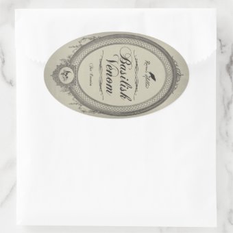 Basilisk Venom Halloween Jar Sticker Label | Zazzle