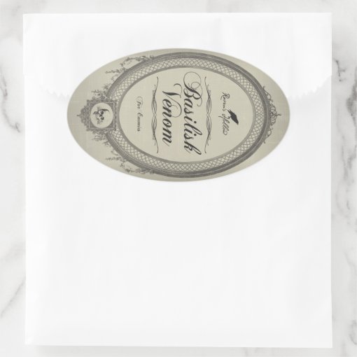 Basilisk Venom Halloween Jar Sticker Label | Zazzle