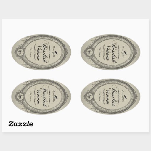 Basilisk Venom Halloween Jar Sticker Label | Zazzle