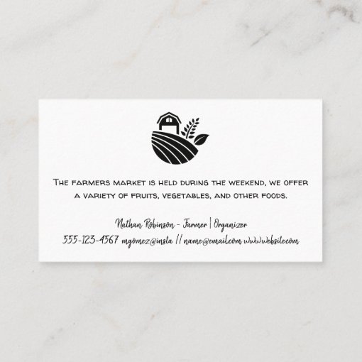 Basket of Produce | Wooden Boards Business Card | Zazzle