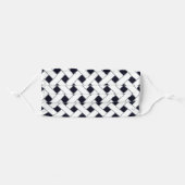 Basket Weave Pattern Navy Blue White Personalized Adult Cloth Face Mask ...