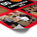 Basketball 7 Photo collage Red team name Poster | Zazzle